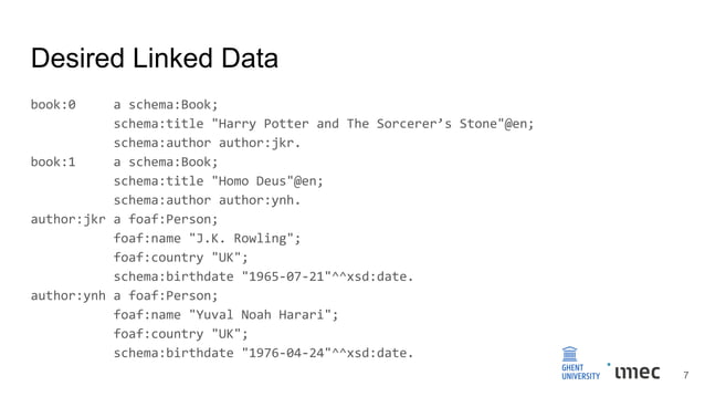 Semi-Automatic Example-Driven Linked Data Mapping Creation | PPT