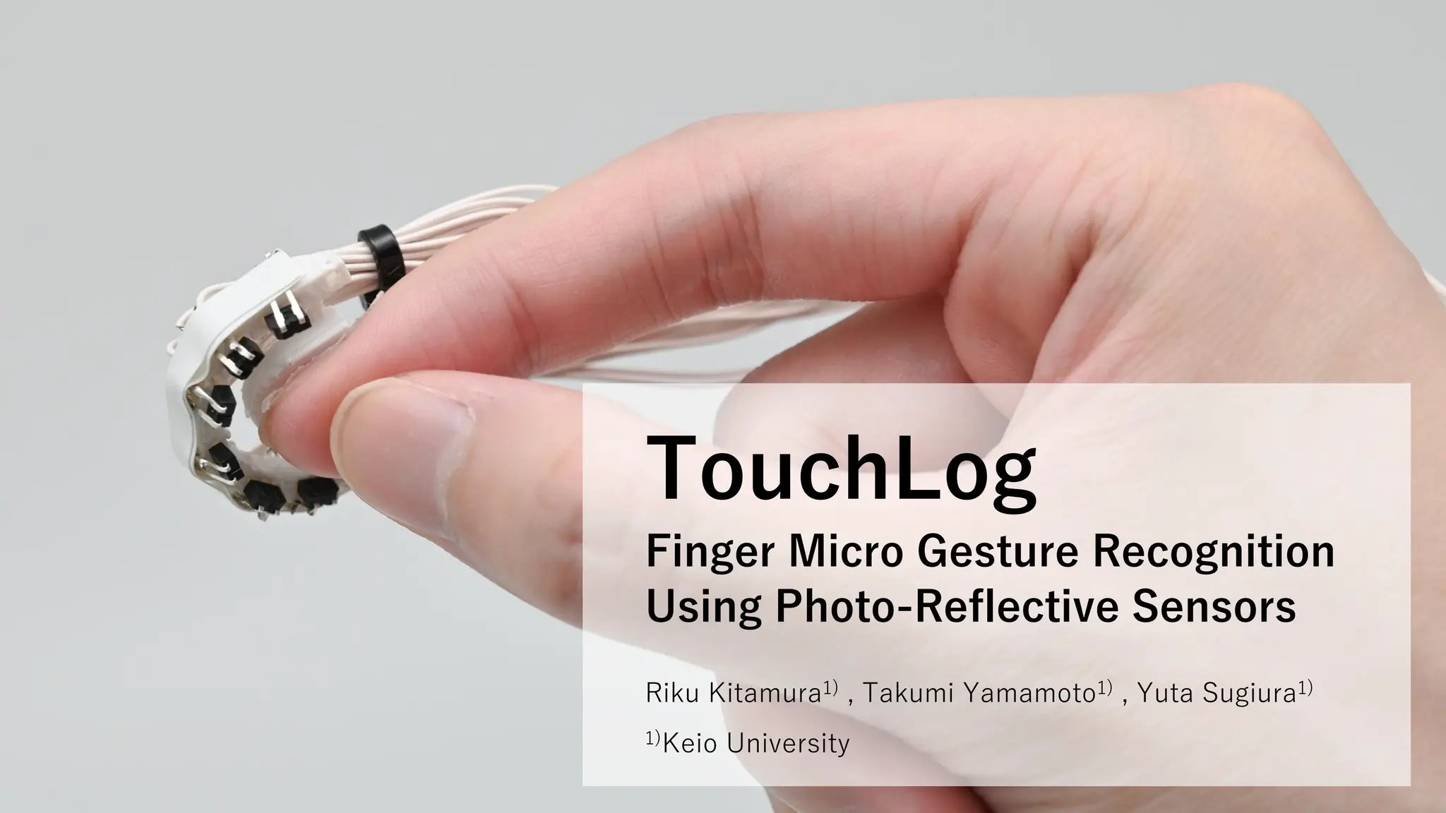 TouchLog: Finger Micro Gesture Recognition Using Photo-Reflective ...
