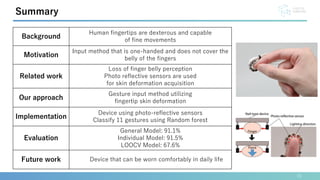 TouchLog: Finger Micro Gesture Recognition Using Photo-Reflective ...