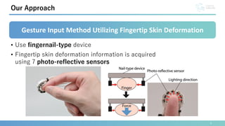 TouchLog: Finger Micro Gesture Recognition Using Photo-Reflective Sensors | PPT