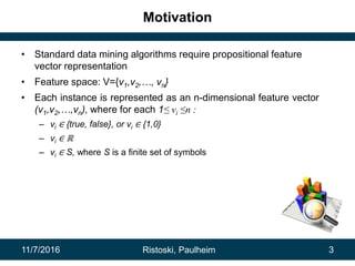 RDF2Vec: RDF Graph Embeddings for Data Mining | PPT