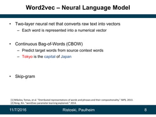 RDF2Vec: RDF Graph Embeddings for Data Mining | PPT
