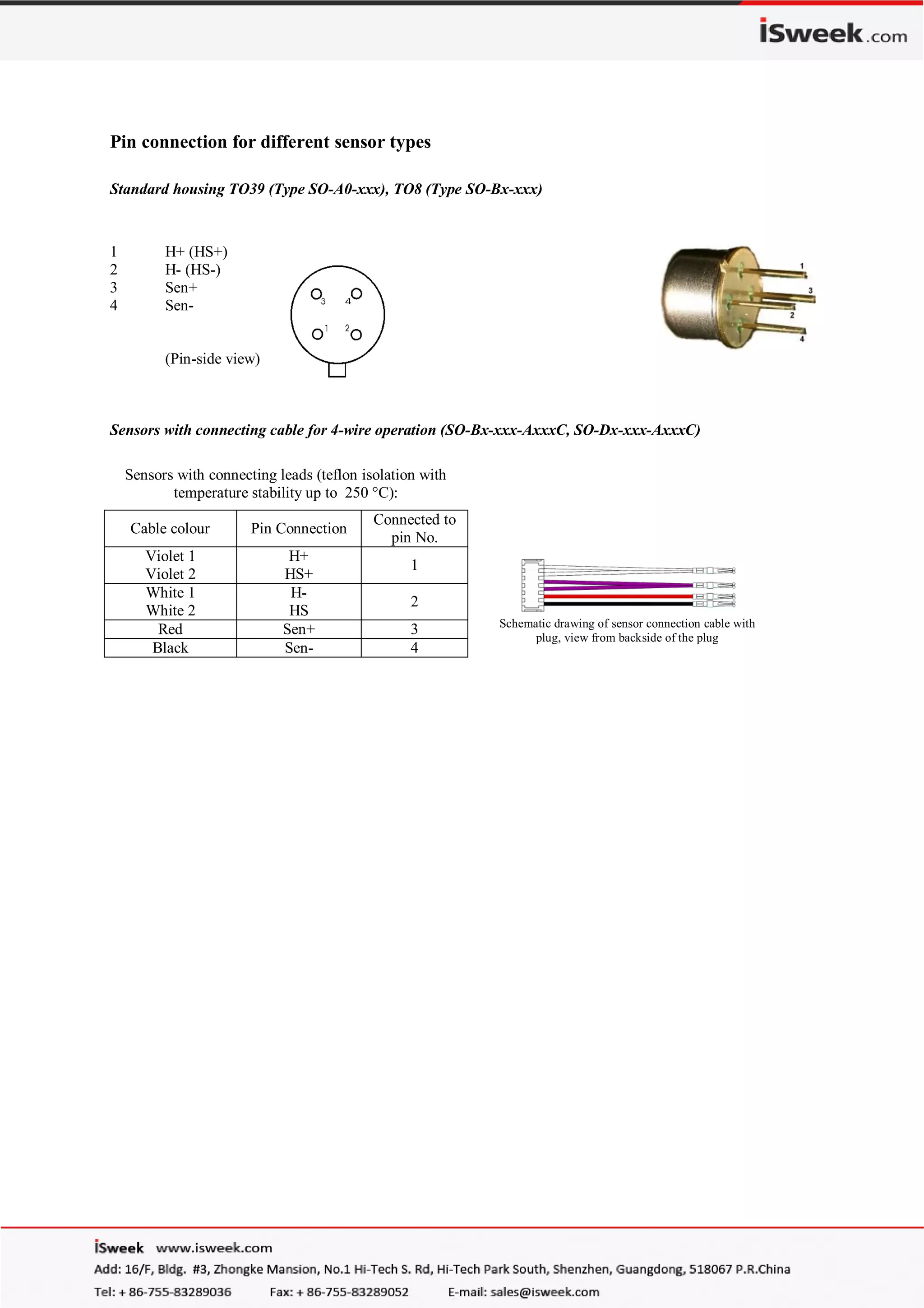 Isweek so d2-010 limiting current type sensor oxygen sensors - so-d2 ...