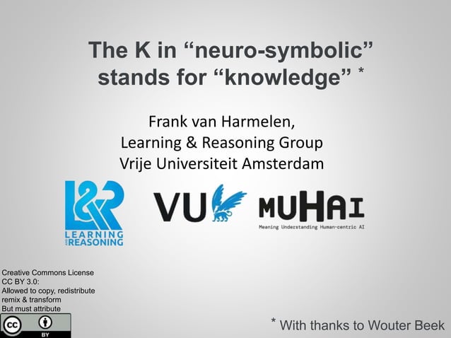 The K in "neuro-symbolic" stands for "knowledge" | PPT