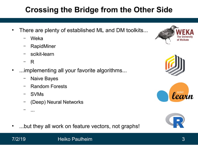 Machine Learning & Embeddings for Large Knowledge Graphs | PPT