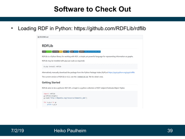 Machine Learning & Embeddings for Large Knowledge Graphs | PPT