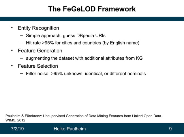 Machine Learning & Embeddings for Large Knowledge Graphs | PPT