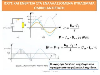 ΙΣΧΥΣ - ΕΝΕΡΓΕΙΑ ΣΕ 3Φ ΡΕΥΜΑ | PDF