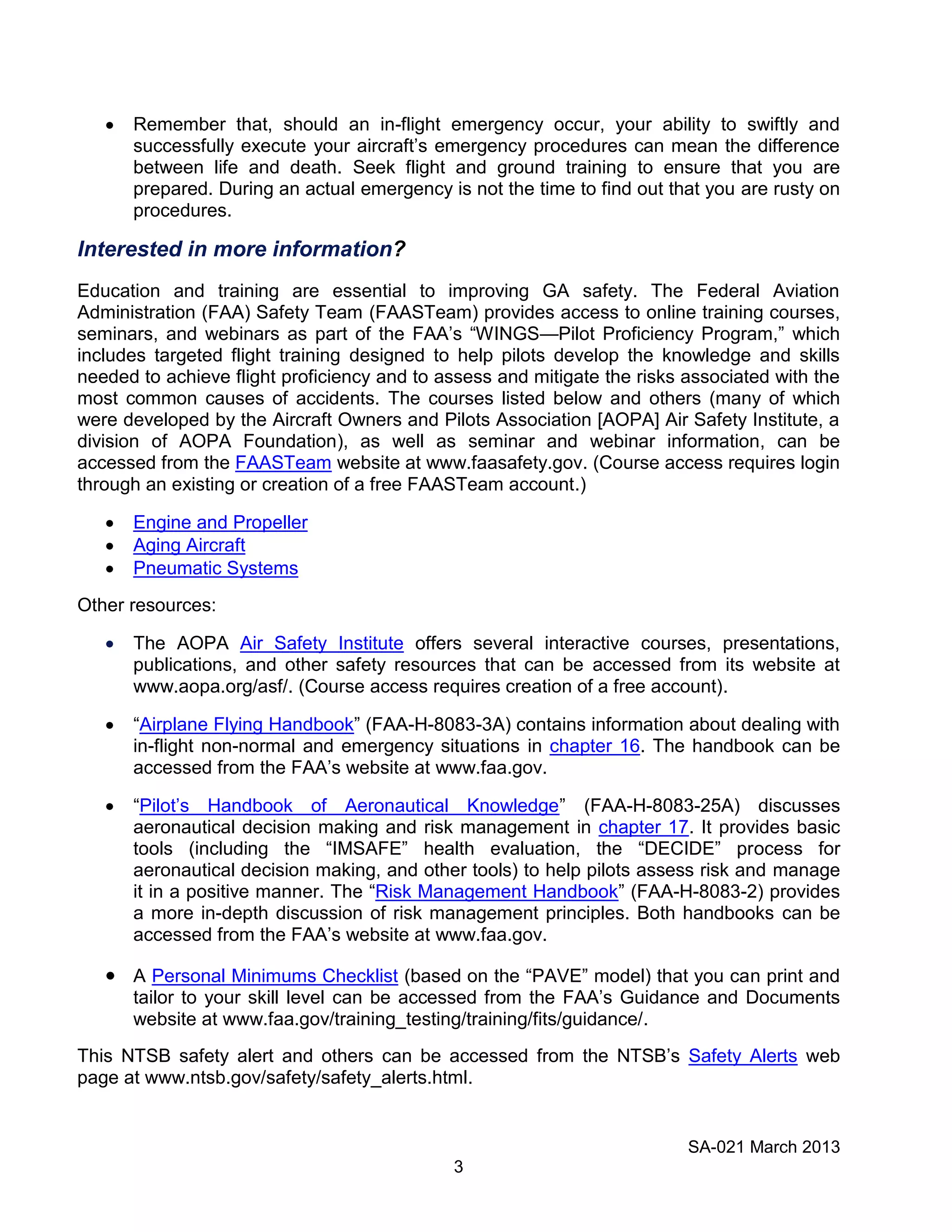 Is your aircraft talking to you? Listen! | PDF