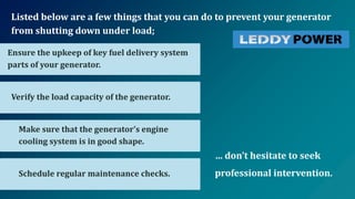 Is Your Generator Shutting Off Under Load Here’s What To Do | PPTX