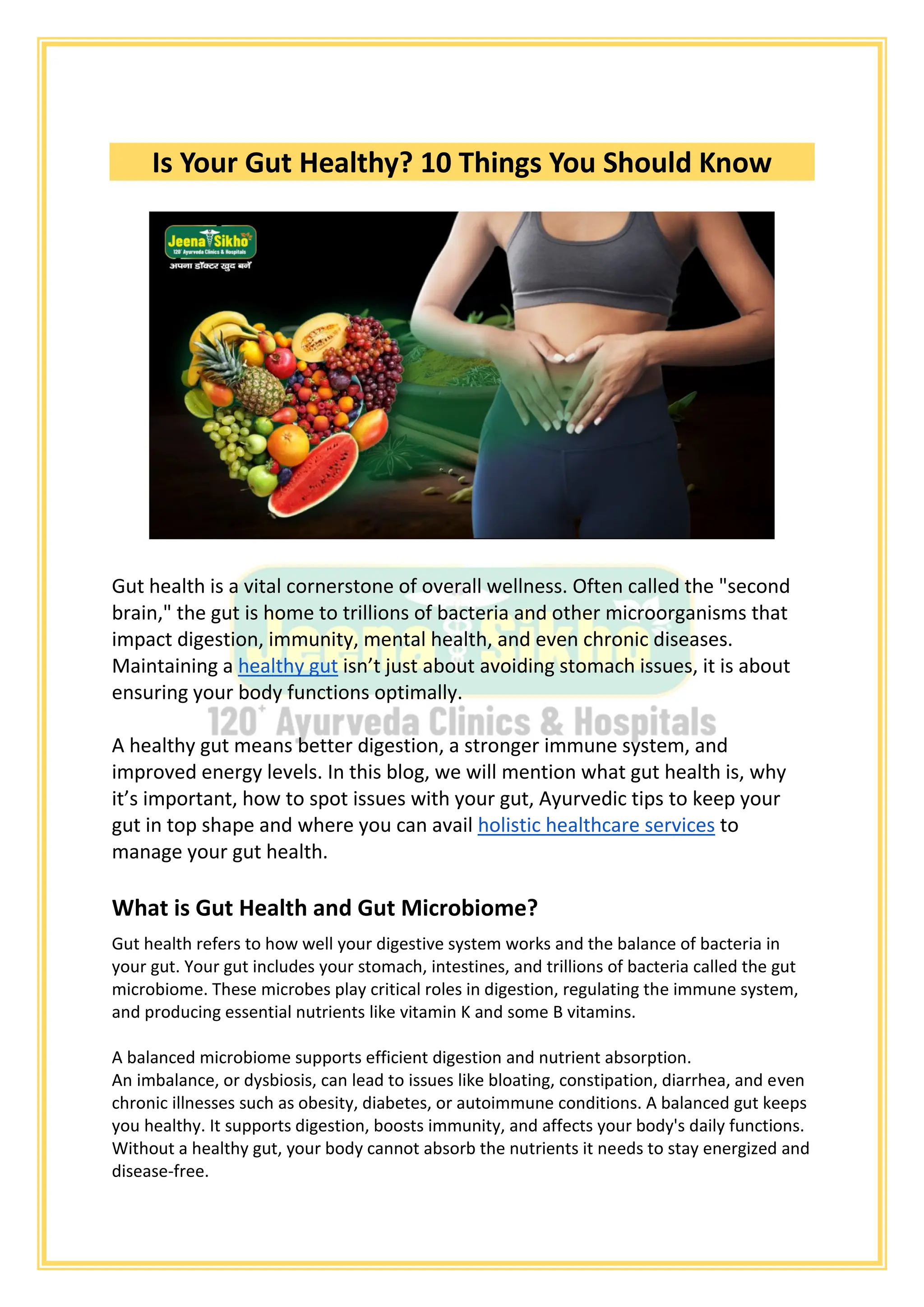 Is Your Gut Health Good? 10 Things You Should Know | PDF