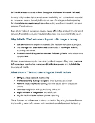 Is Your IT Infrastructure Resilient Enough to Withstand Network ...
