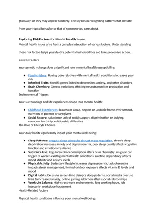 The Unseen Assassin How Mental Health Disorders Are Destroying Loved ...