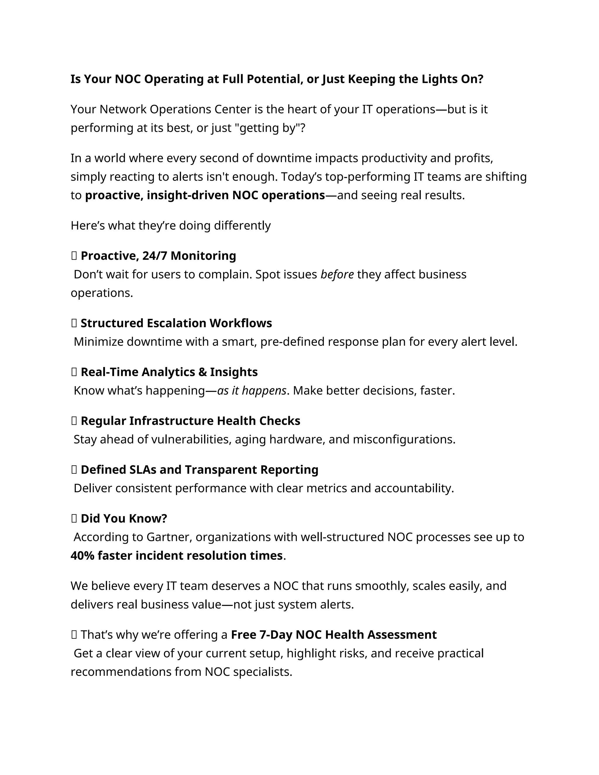 Is Your NOC Operating at Full Potential or Just Keeping the Lights On.docx