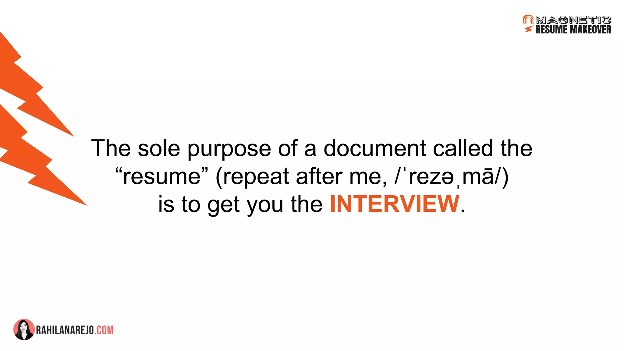 Is your resume magnetic? Rahila Narejo | PPT