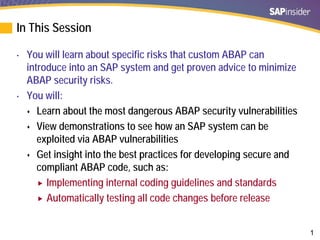 Is your SAP system vulnerable to cyber attacks? | PDF