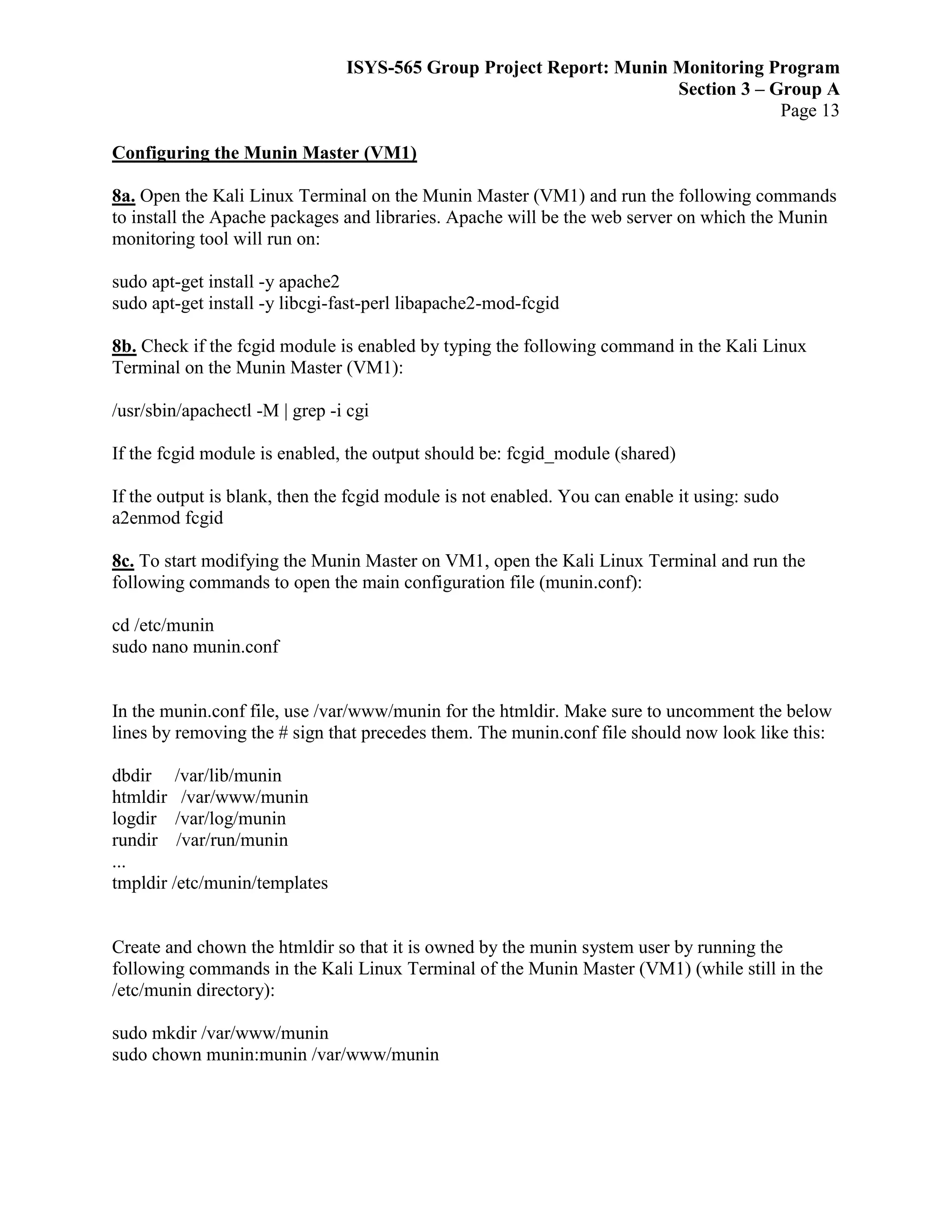 Munin Monitoring Project | PDF