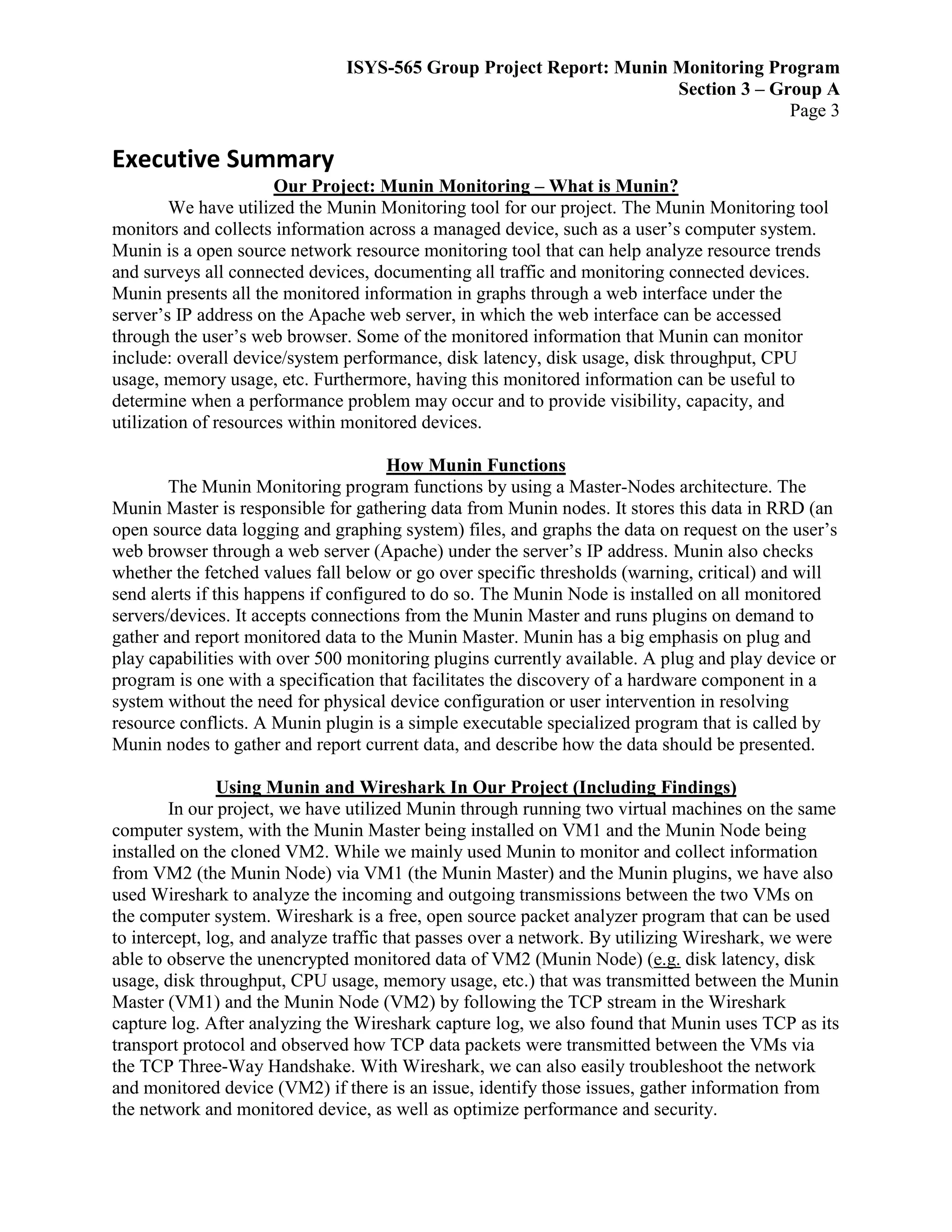 Munin Monitoring Project | PDF