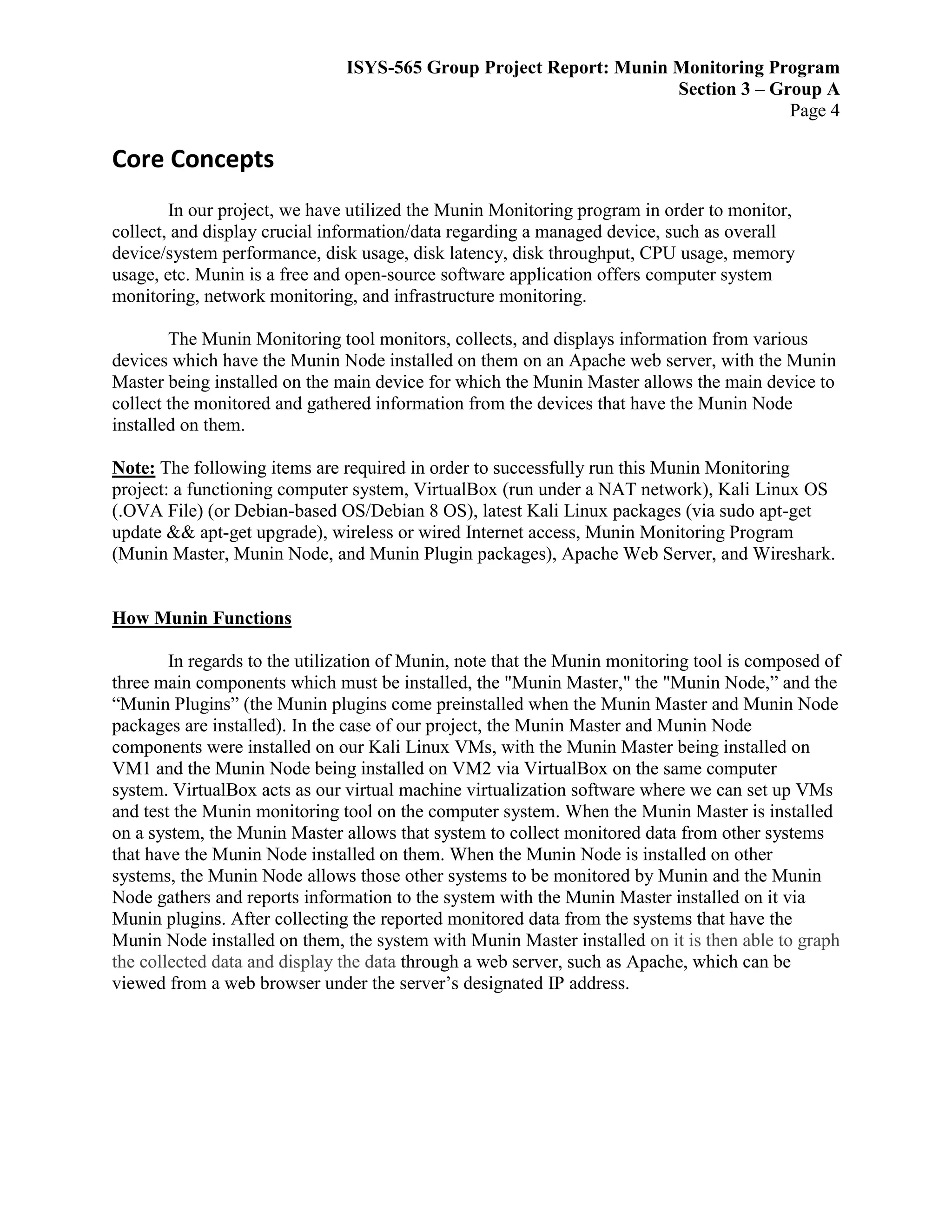 Munin Monitoring Project | PDF