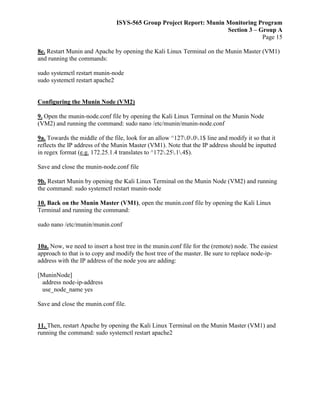 Munin Monitoring Project | PDF