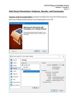 Denial of Service Attack Project | PDF