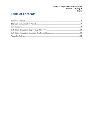 Denial of Service Attack Project | PDF