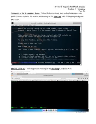 Denial of Service Attack Project | PDF | Internet | Computing