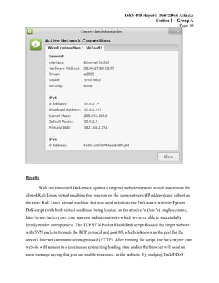 Denial of Service Attack Project | PDF