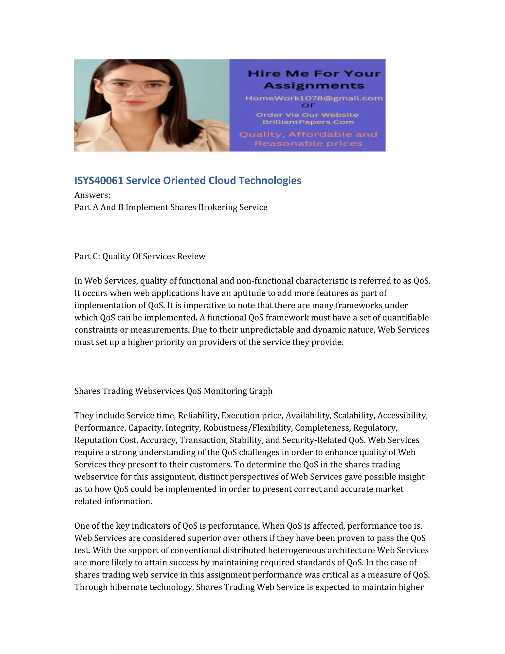 ISYS40061 Service Oriented Cloud Technologies.docx