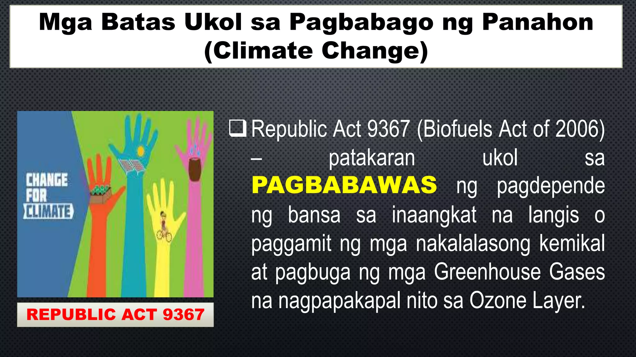 PAGTUGON SA CLIMATE CHANGE - AP 10 | PPTX
