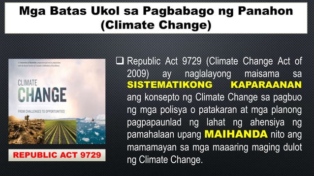 PAGTUGON SA CLIMATE CHANGE - AP 10 | PPTX
