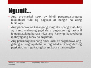 Isyung Moral tungkol sa Seksuwalidad | PPTX