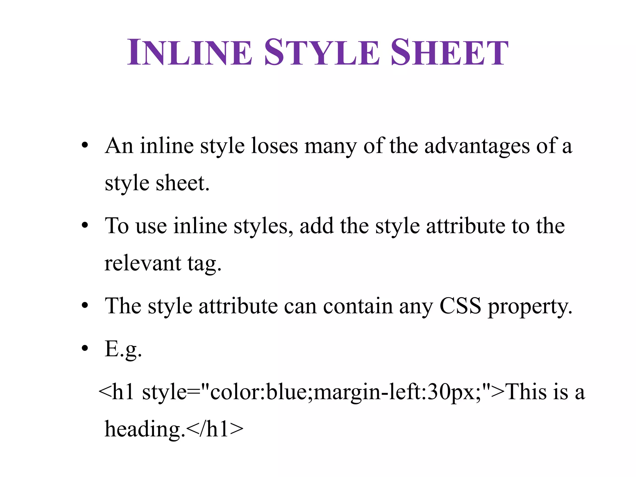 Cascading Style Sheet (CSS) | PPTX