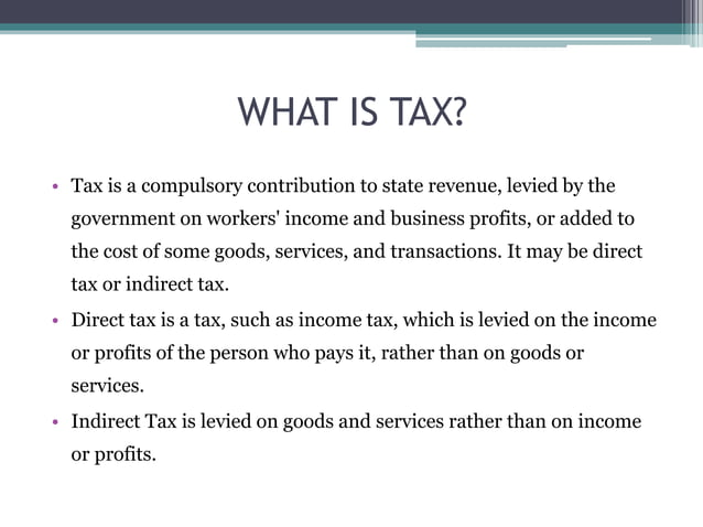 Introduction to Income Tax | PPTX