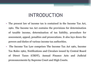 Introduction to Income Tax | PPTX