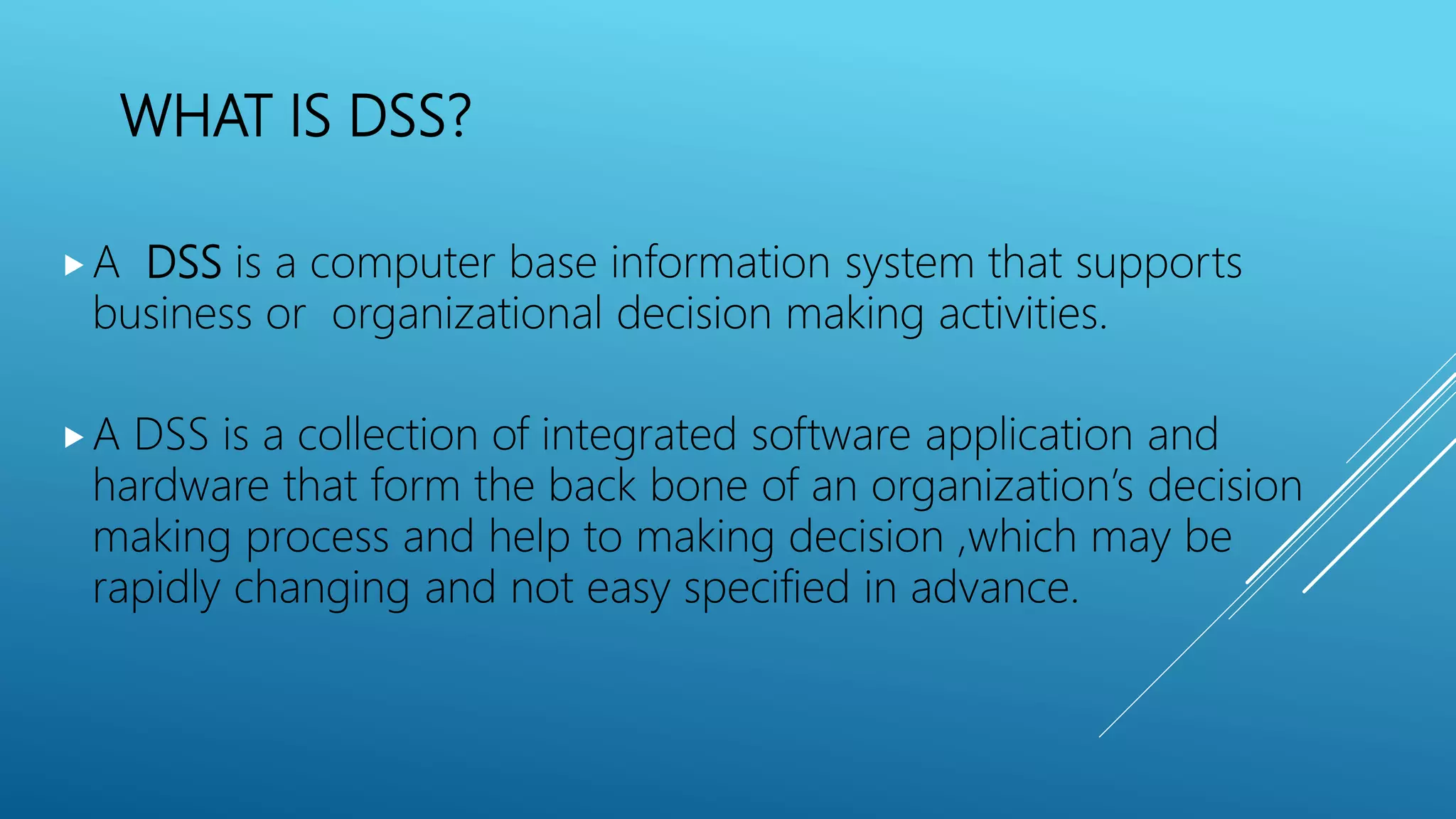 DSS and decision support system and its types | PPTX | Operating Systems | Computer Software and ...