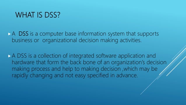 DSS and decision support system and its types | PPTX | Operating ...
