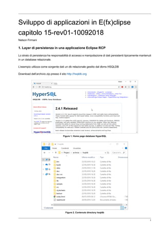 Layer di persistenza in una applicazione Eclipse RCP | PDF