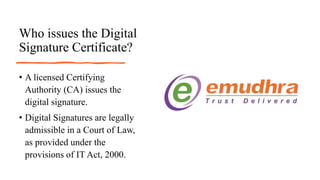 Digital Signature Certificate (DSC) | PPTX