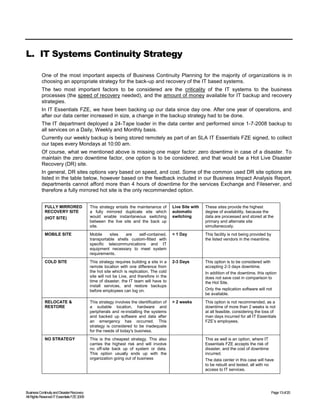 Business Continuity Detailed Plan | PDF