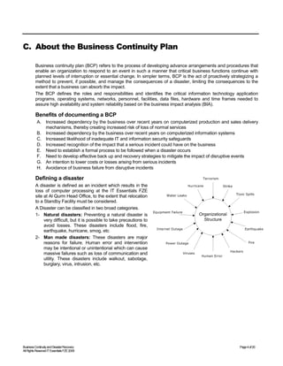 Business Continuity Detailed Plan | PDF
