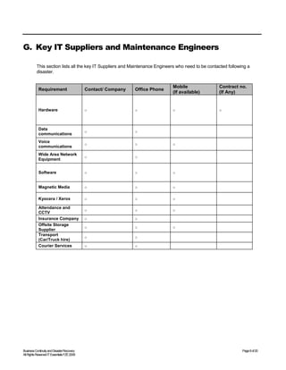 Business Continuity Detailed Plan Pdf