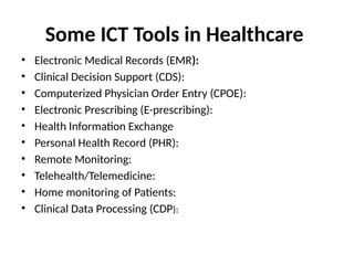 Use Of Information Technology in heath care system | PPTX