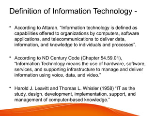 Introduction to Information Technology PPT | PPT