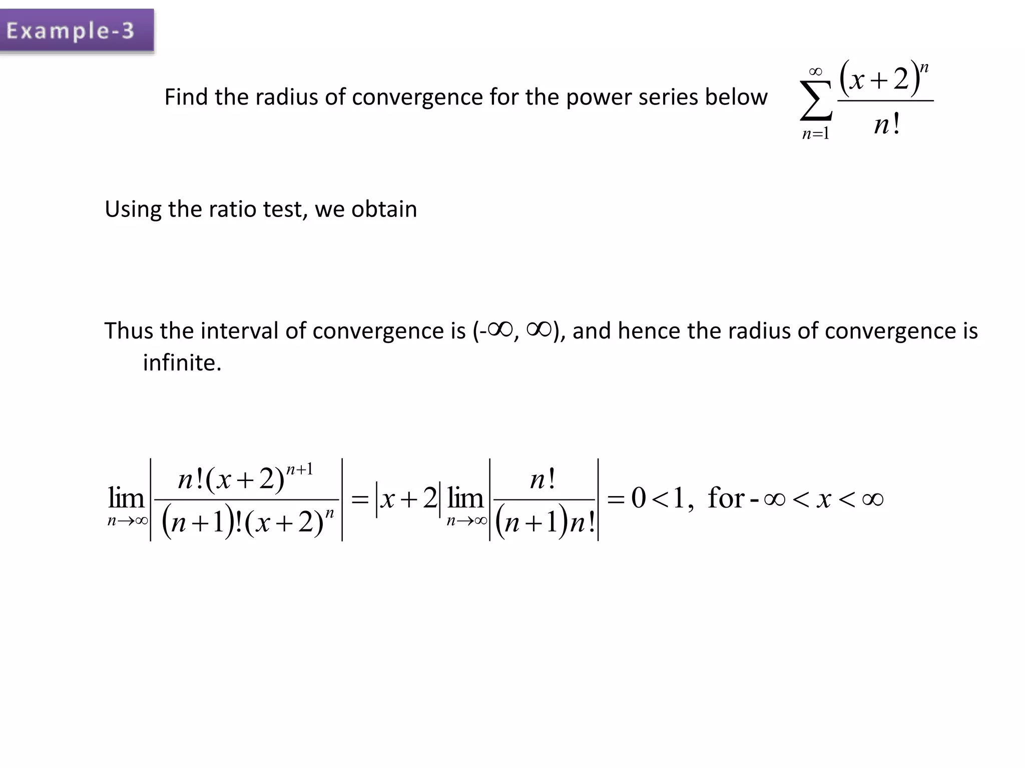 Power series & Radius of convergence | PPTX