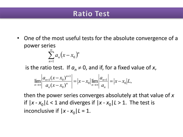 Power series & Radius of convergence | PPTX | Physics | Science
