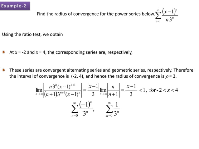 Power series & Radius of convergence | PPTX | Physics | Science
