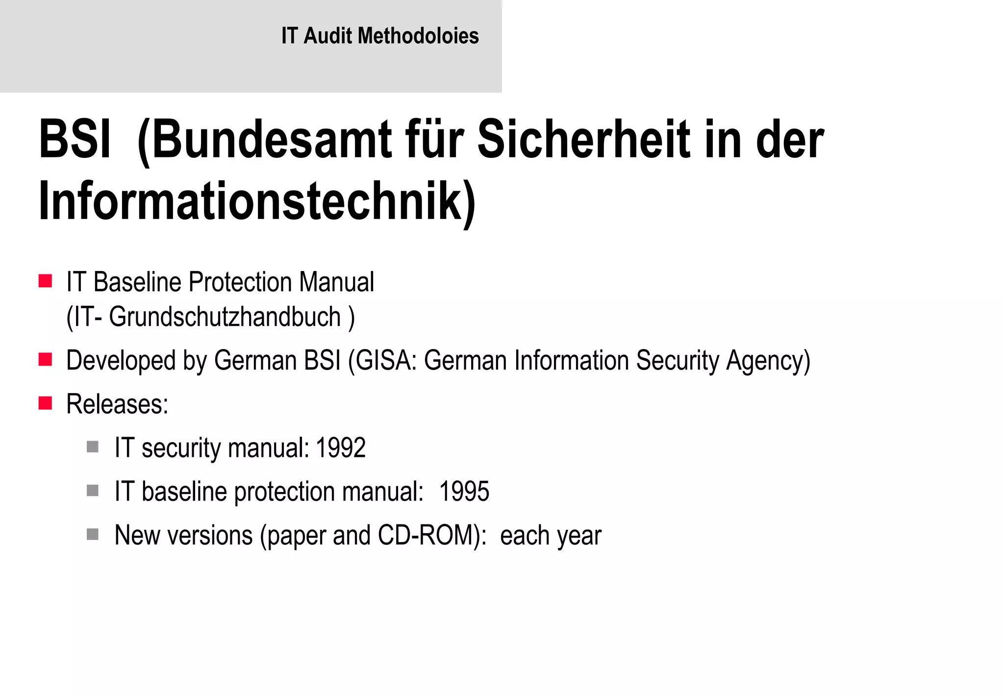 IT Audit methodologies | PPT