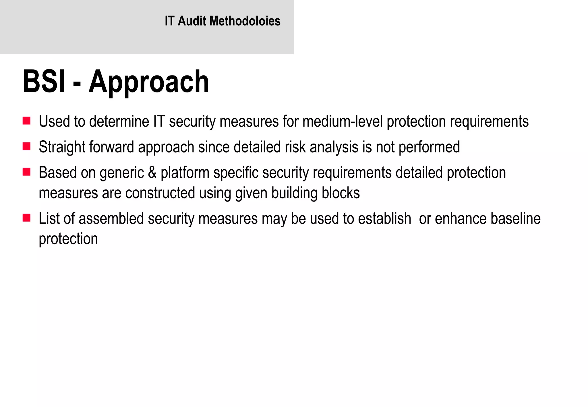 IT Audit methodologies | PPT