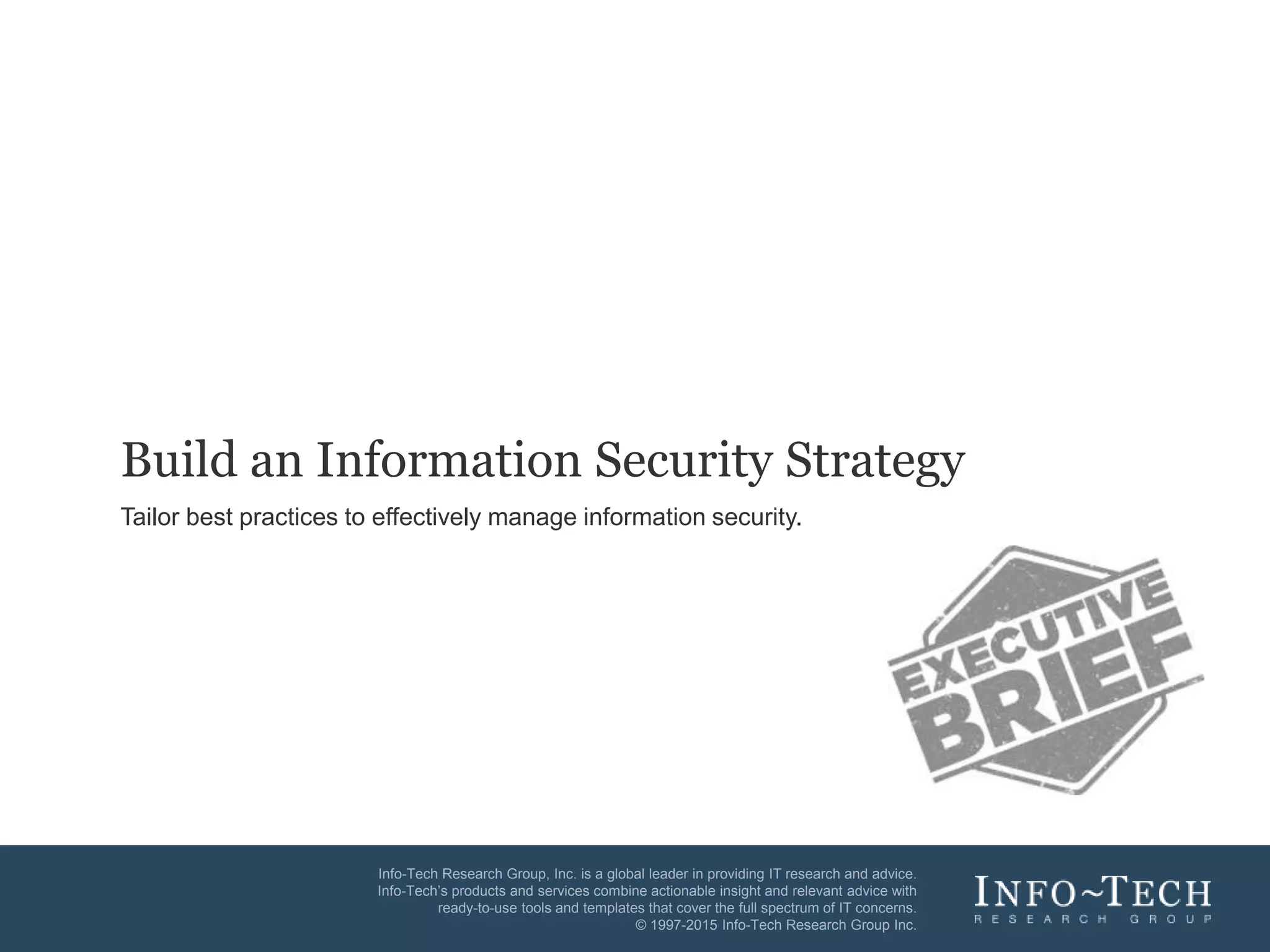 Build an Information Security Strategy | PPTX